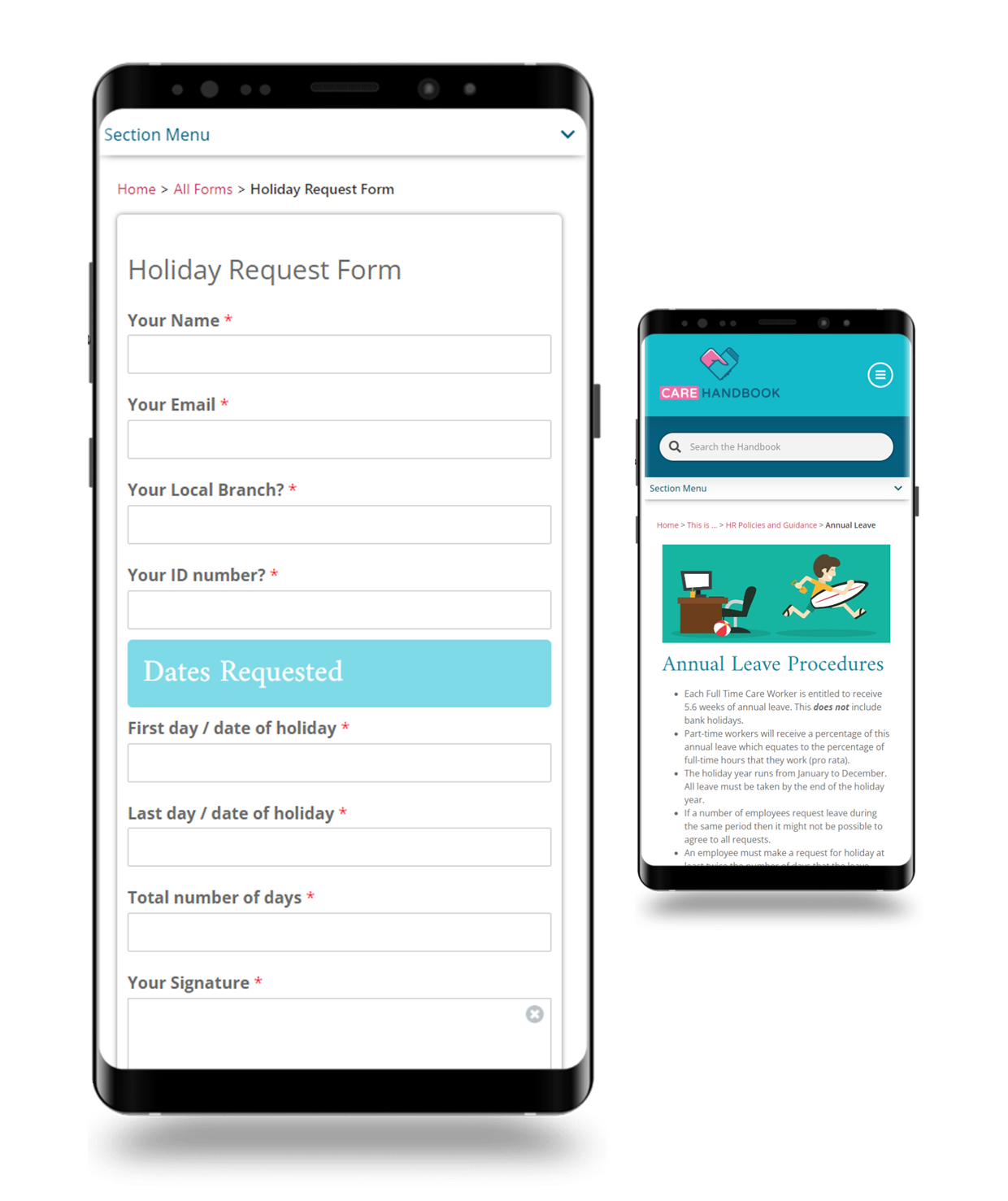 Digital Business Forms - The Care Handbook