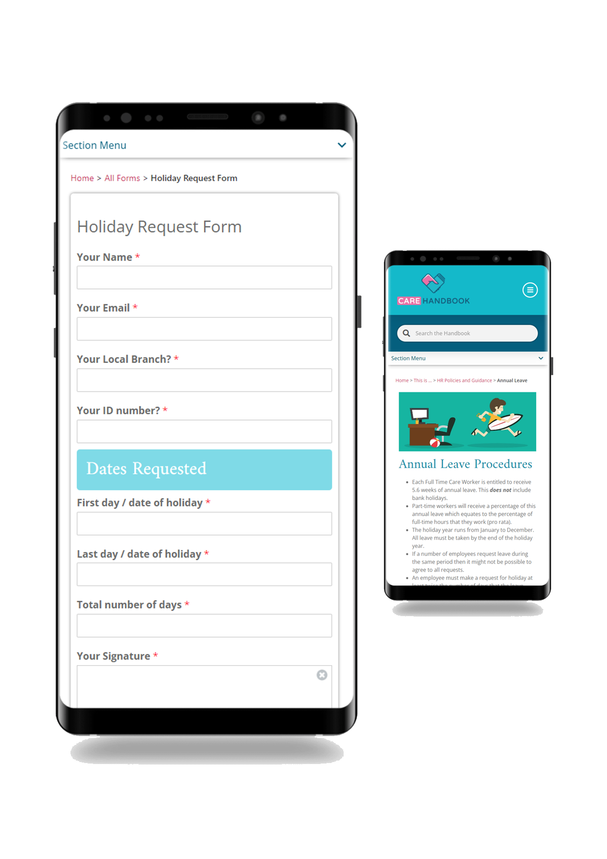 The Care Handbook - Care Worker's Handbook app for Social Care
